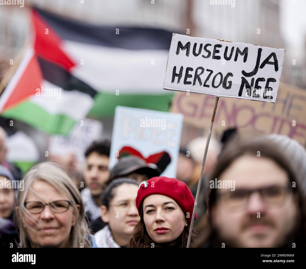 Amsterdam, Netherlands. 10th March 2024. AMSTERDAM - Protesters are ...