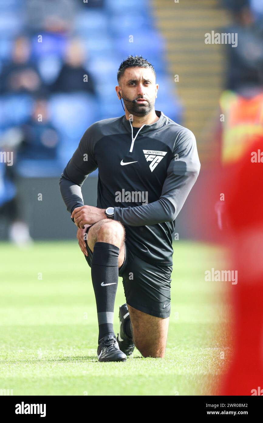 Match referee Sunny Singh Gill during the Premier League match between ...