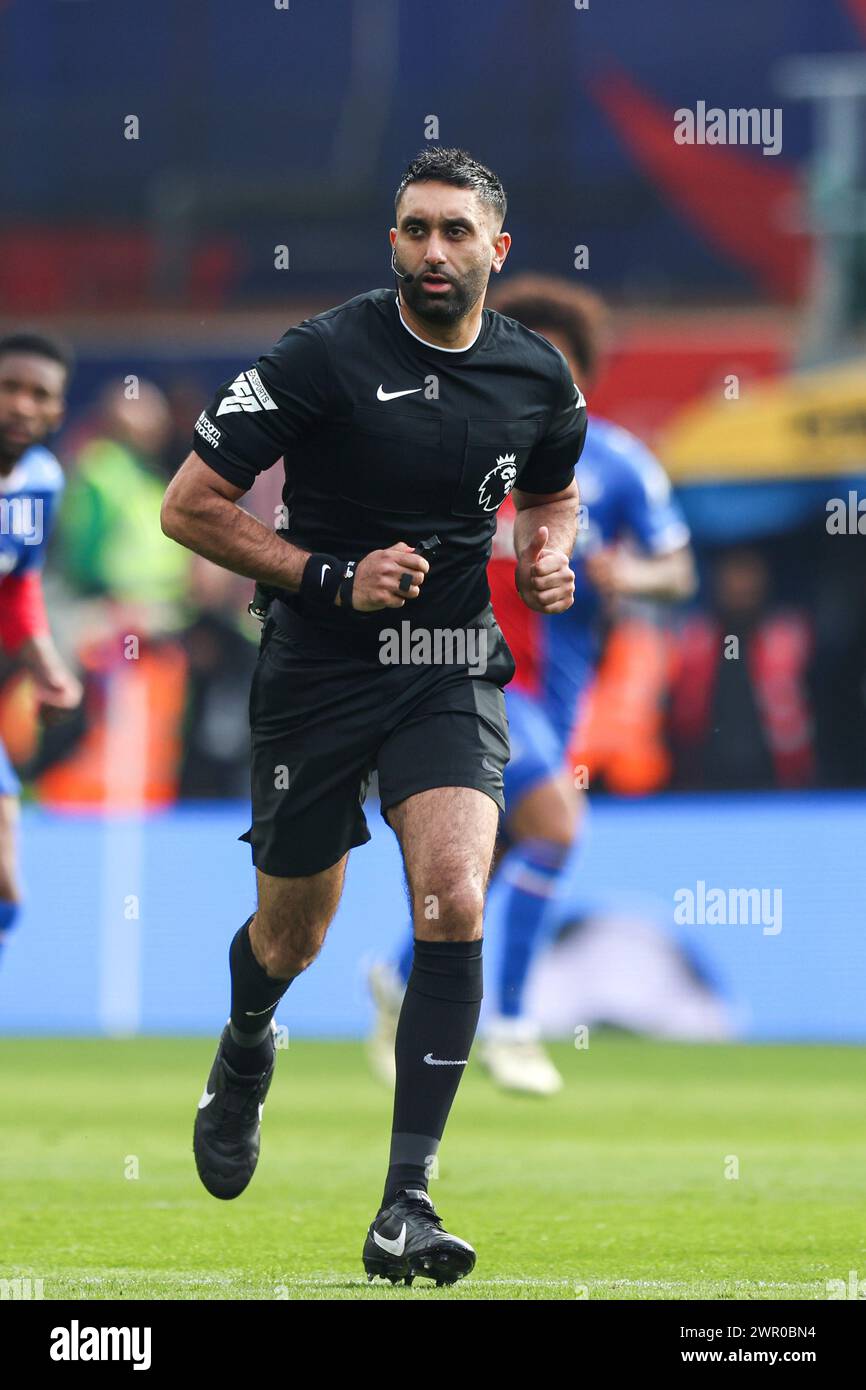 Match referee Sunny Singh Gill during the Premier League match between ...