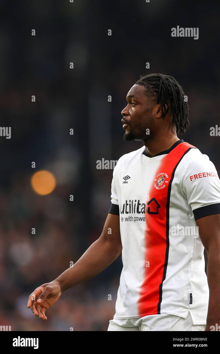 Teden Mengi of Luton Town during the Premier League match between ...