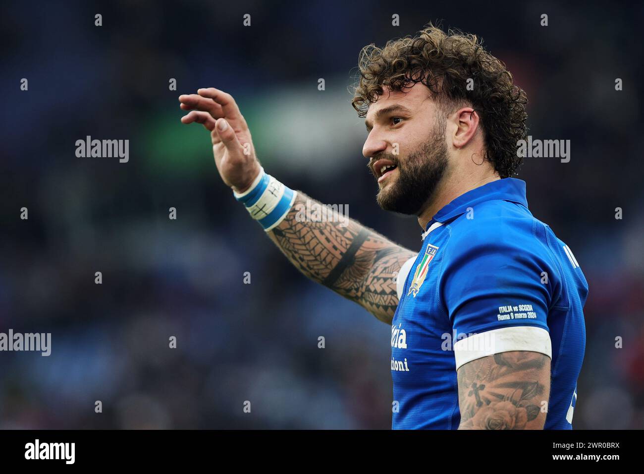 Rome, Italie. 09th Mar, 2024. Federico Mori of Italy greets his fans at ...