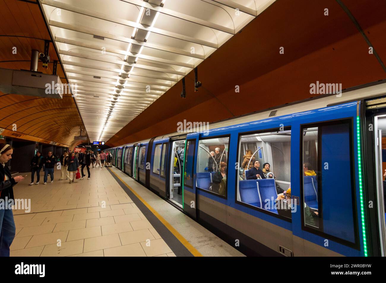 subway line U6, station Marienplatz München, Munich Oberbayern, Upper ...