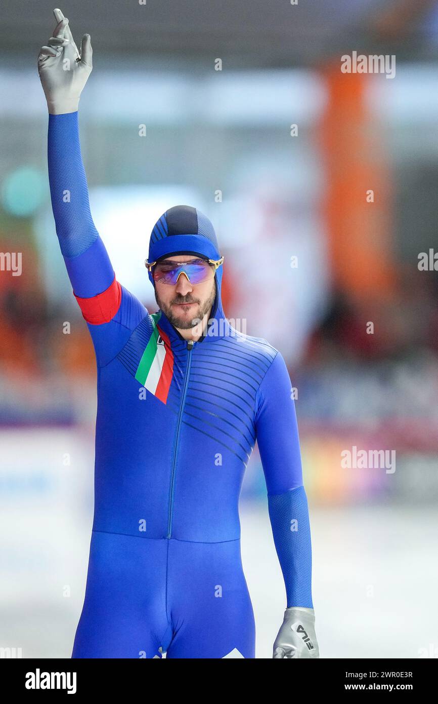INZELL, GERMANY - MARCH 9: Davide Ghiotto of Italy during the ISU World ...
