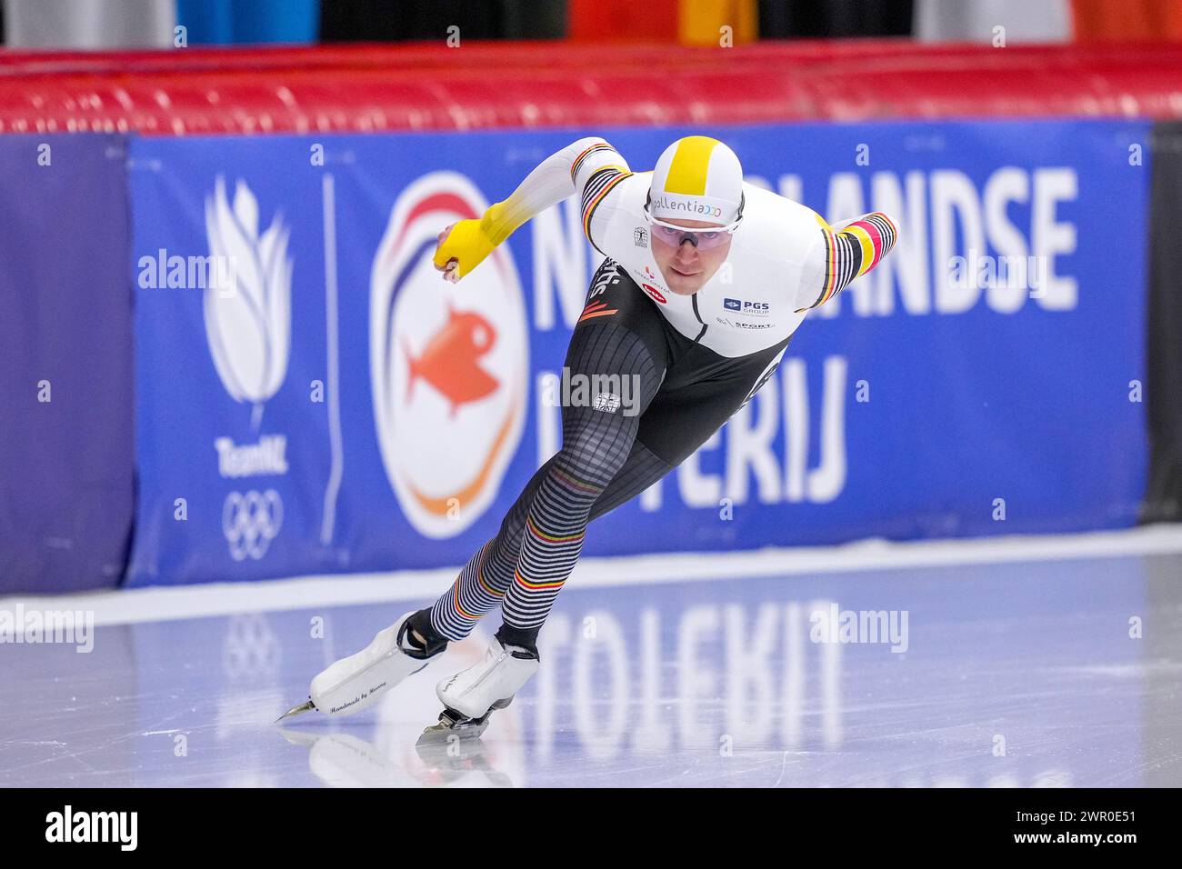 INZELL, GERMANY - MARCH 9: Indra Medard of Belgium during the ISU World ...