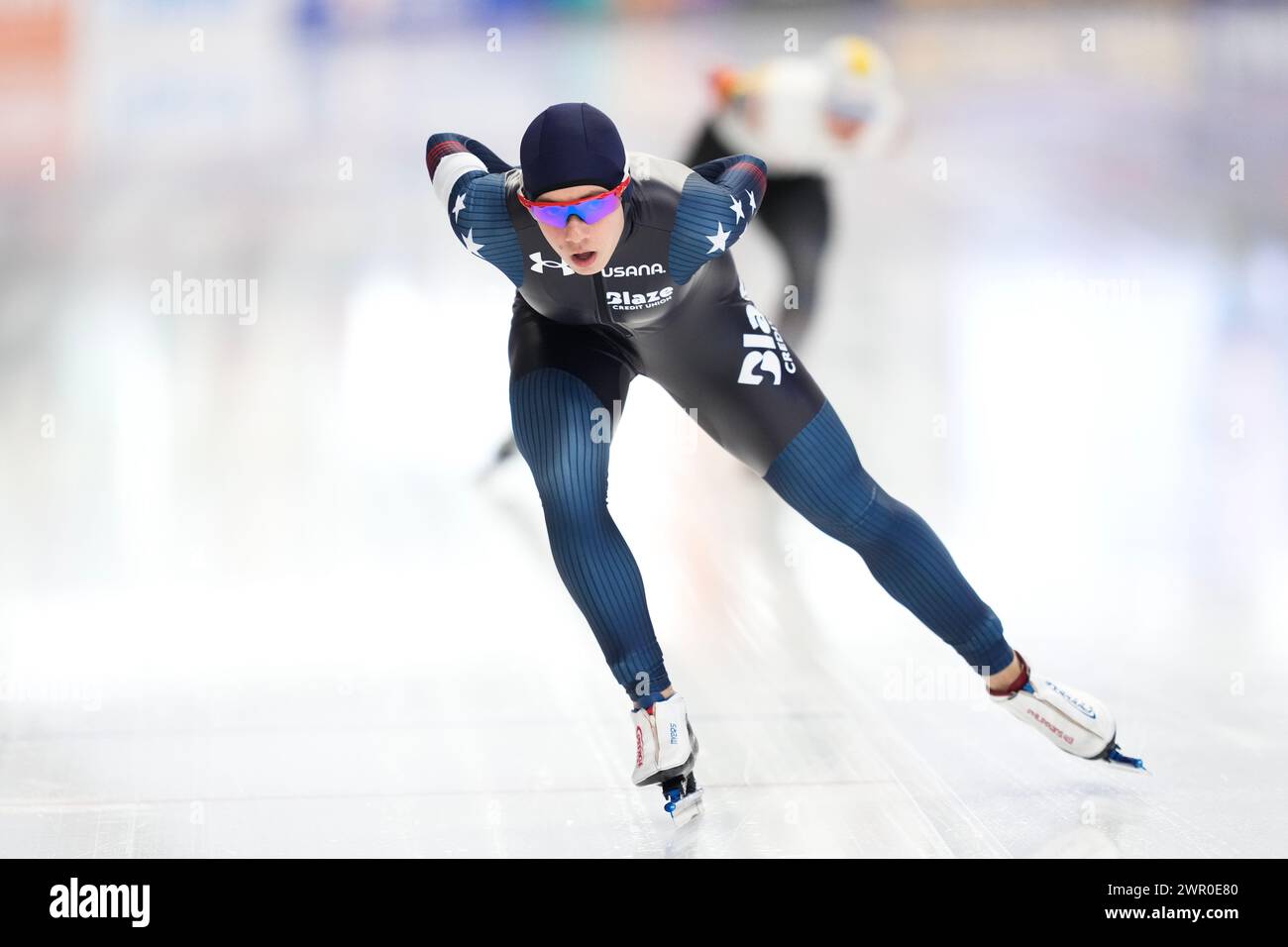 INZELL, GERMANY - MARCH 9: Greta Myers of USA during the ISU World ...
