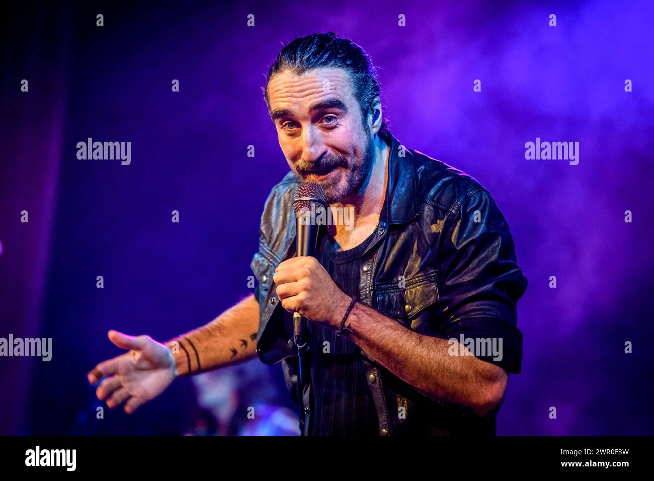 Danny O'Reilly lead singer of the rock band, The Coronas, performs at a ...