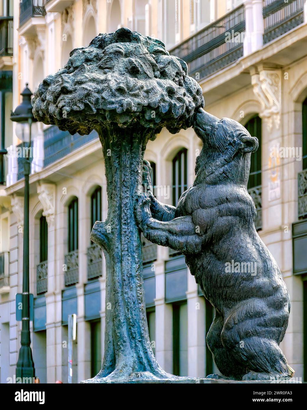 The Bear and the Strawberry Tree, a symbol of Madrid, Spain Stock Photo ...