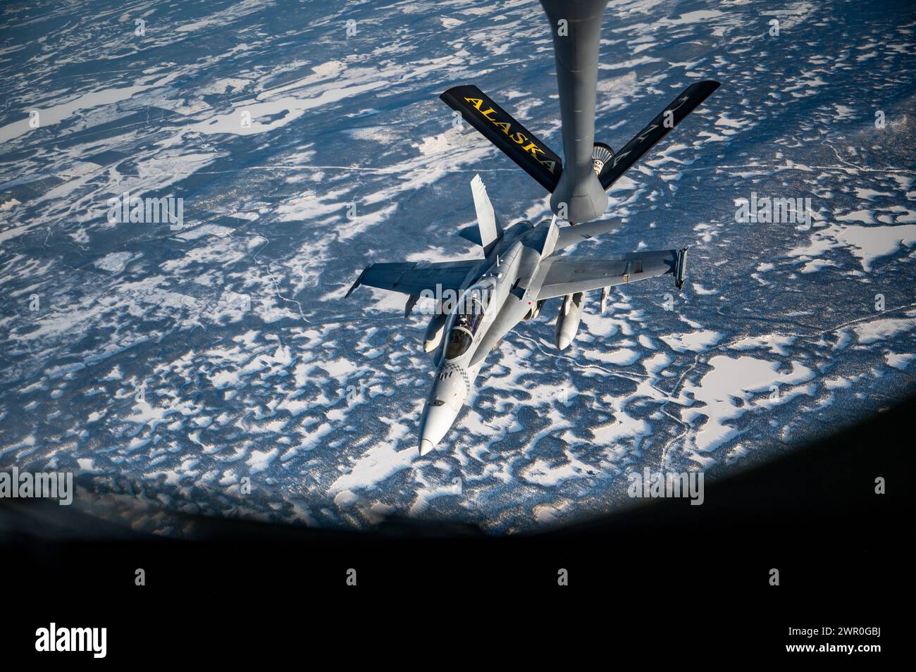 A U.S. Marine Corps F/A-18 Hornet from the 2nd Marine Aircraft Wing ...