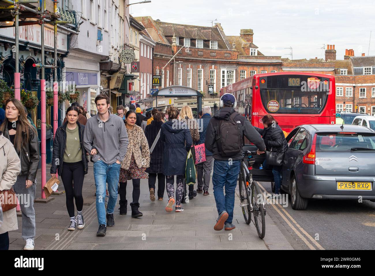 Windsor, Berkshire, UK. 9th March, 2024. It was a very busy day in Windsor, Berkshire today as ...