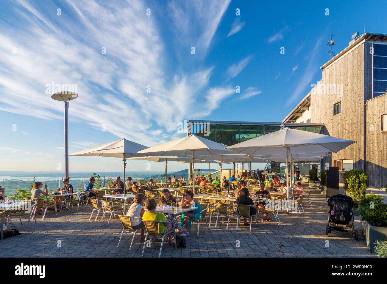 Dornbirn: mountain Karren, cable car summit station, panorama ...