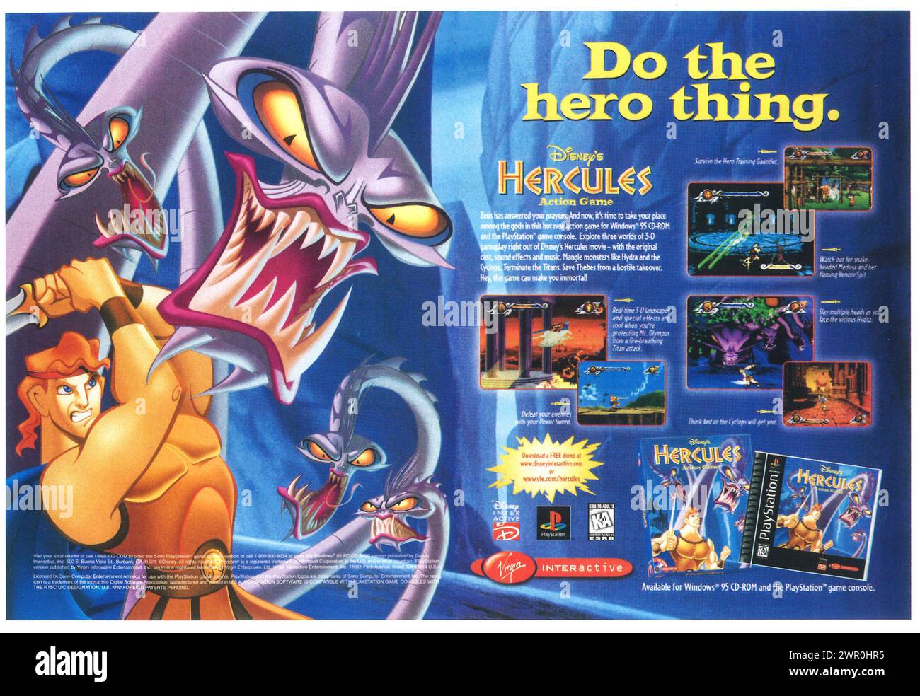 1997 Hercules video game ad Stock Photo - Alamy