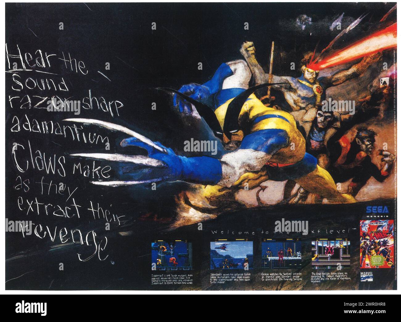 1993 X-men video game ad Stock Photo - Alamy