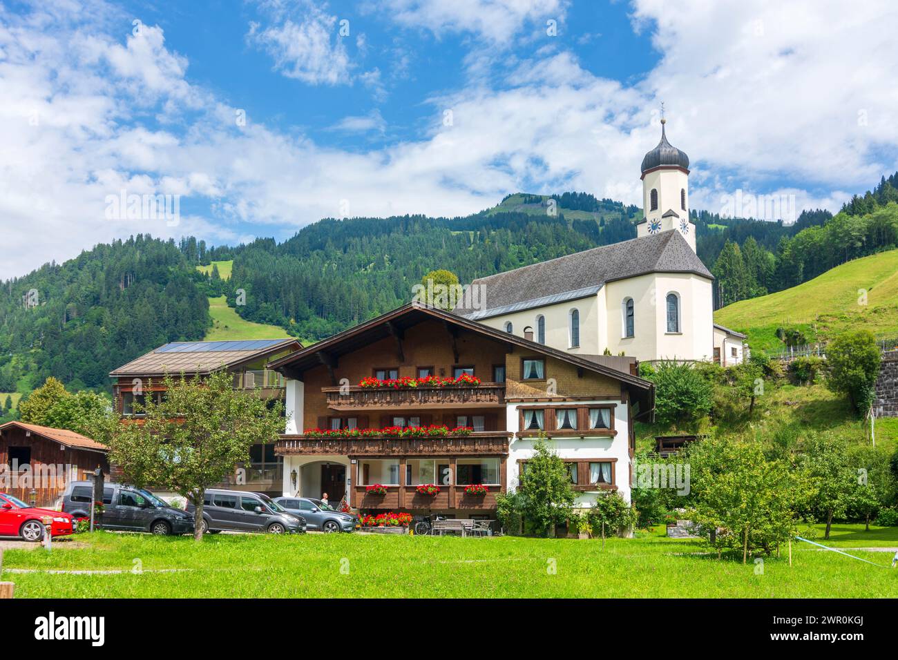 Schoppernau: church Schoppernau in Bregenzerwald (Bregenz Forest ...