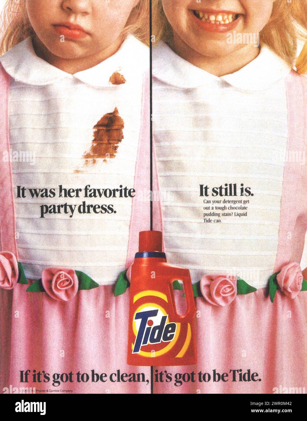 1990 Tide Detergent Ad - When it's got to be Clean Stock Photo - Alamy