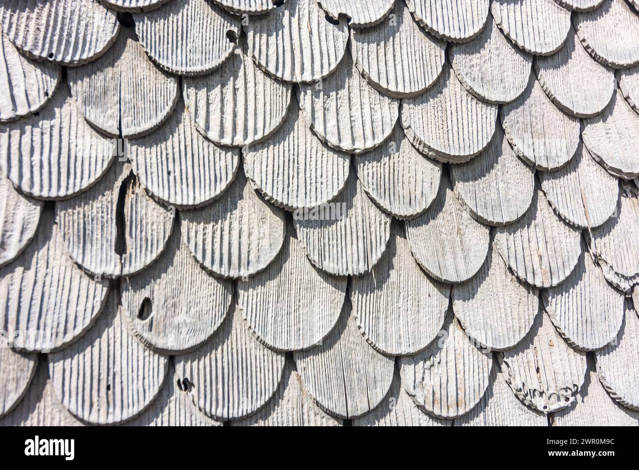 Au: wooden shingles on roof, old house in Bregenzerwald (Bregenz Forest ...