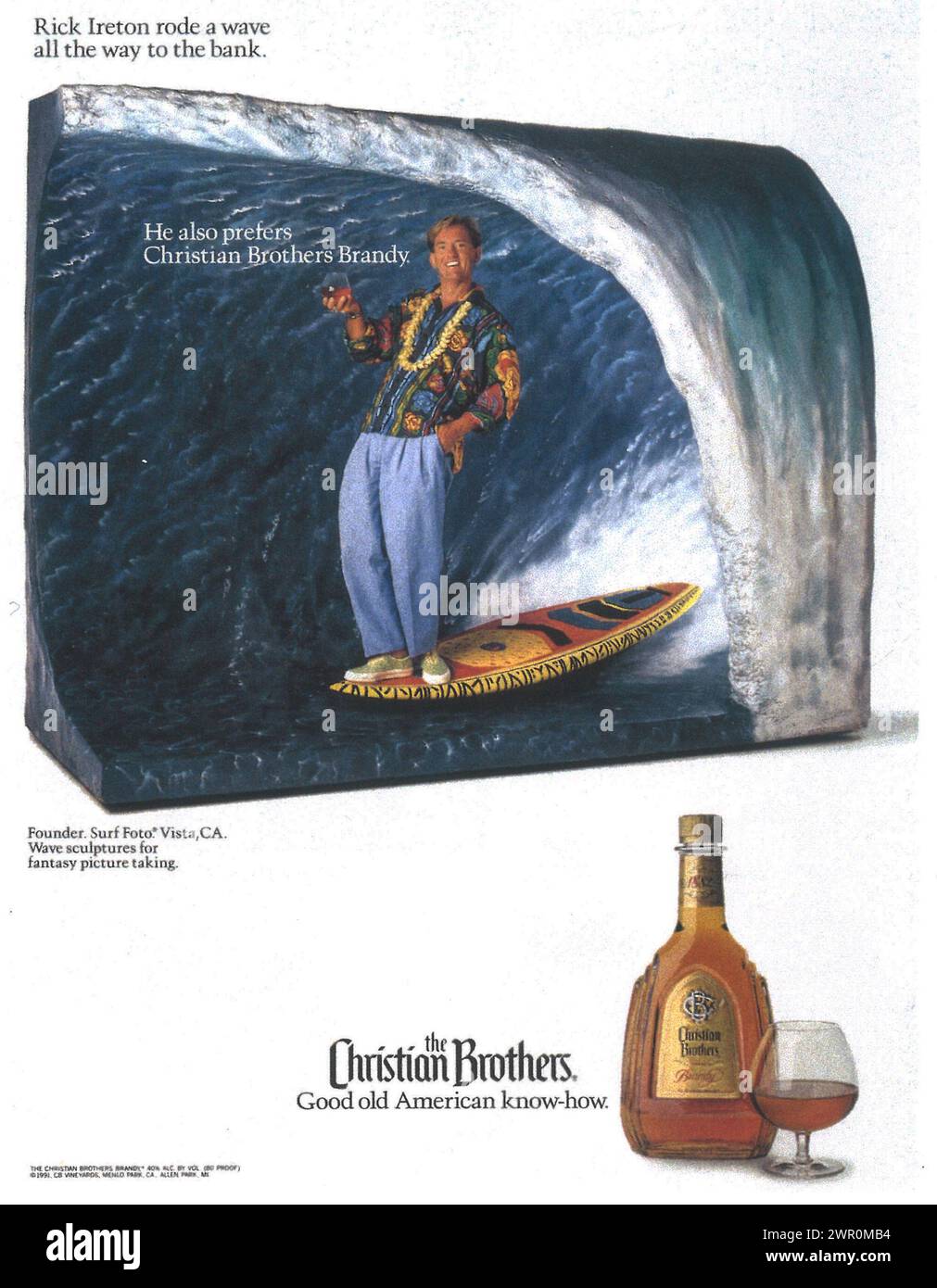 1991 Christian Brothers Brandy Print Ad - Rick Ireton Stock Photo - Alamy