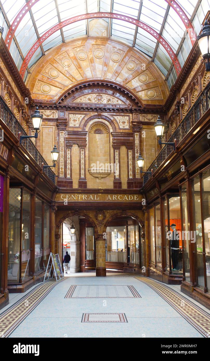 Tiled Central Arcade in Grainger Town, Newcastle Stock Photo - Alamy