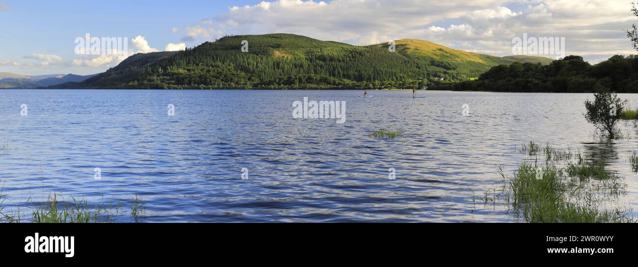 Sunset over Sale Fell over Bassenthwaite lake, Keswick town, Lake ...