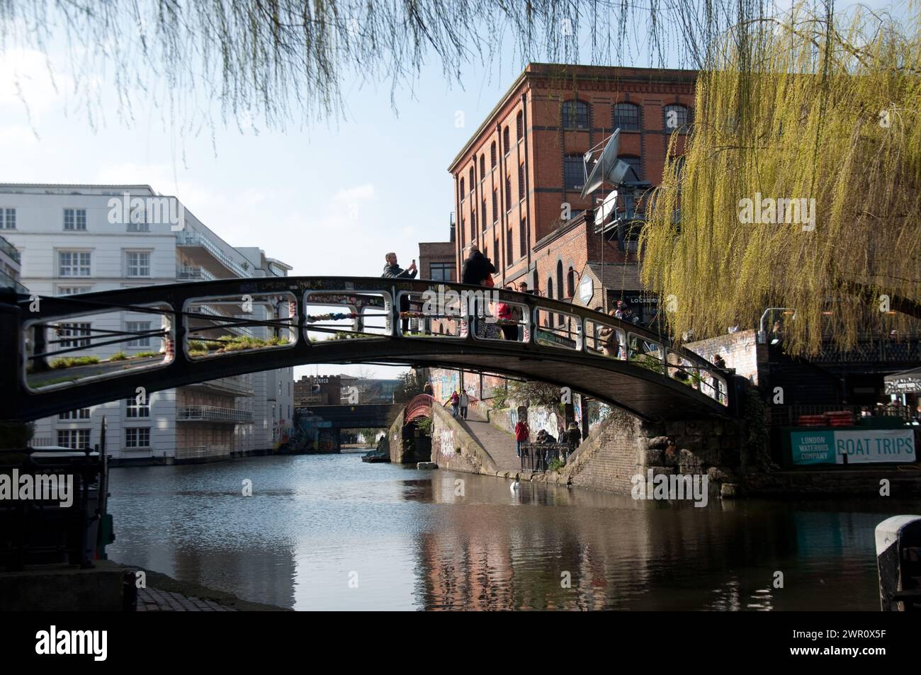 Bridge over Regent's Canal at Camden Lock, Camden, London, UK Stock ...