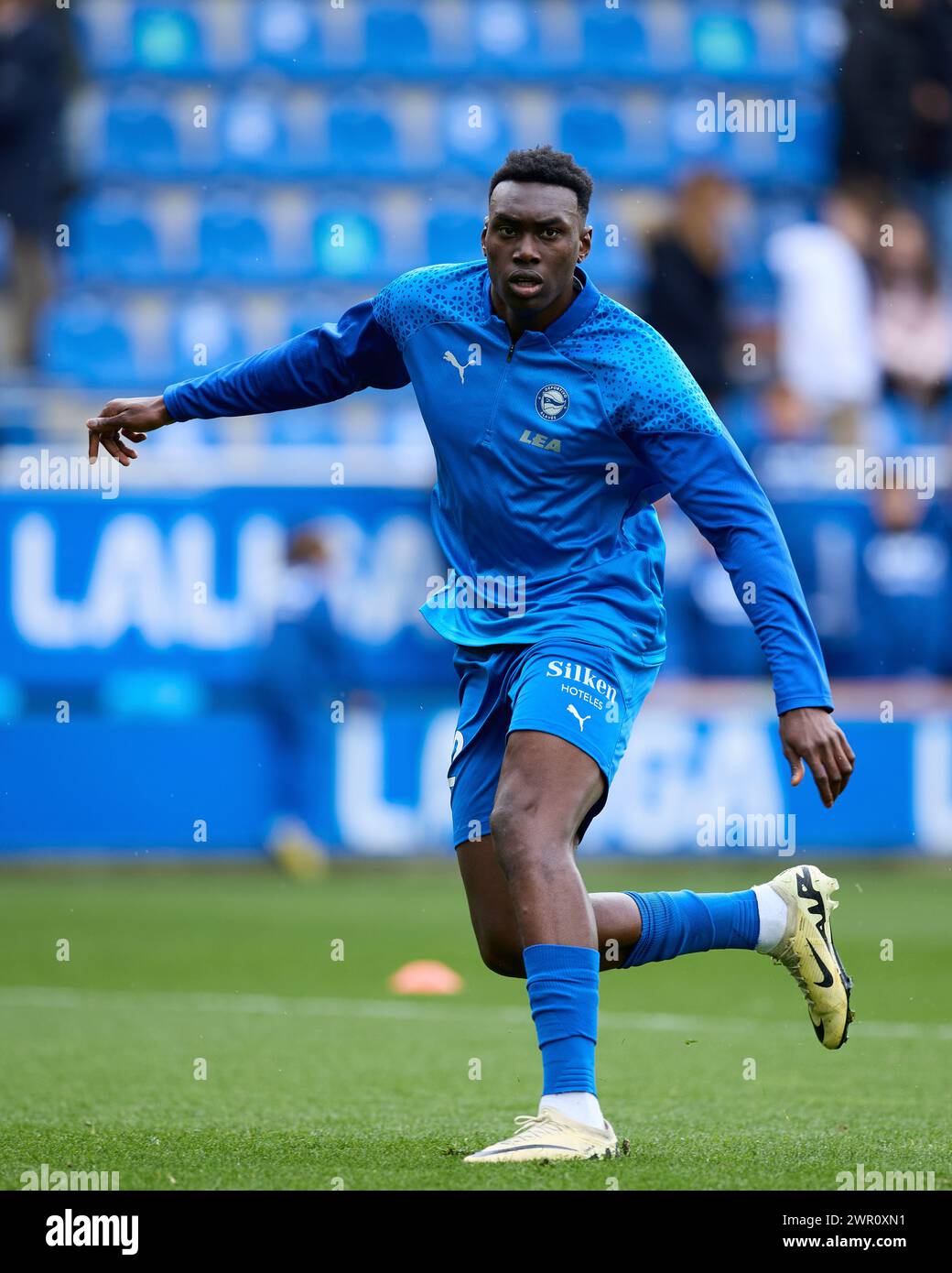 Jesus Owono of Deportivo Alaves looks on prior to the LaLiga EA Sports ...