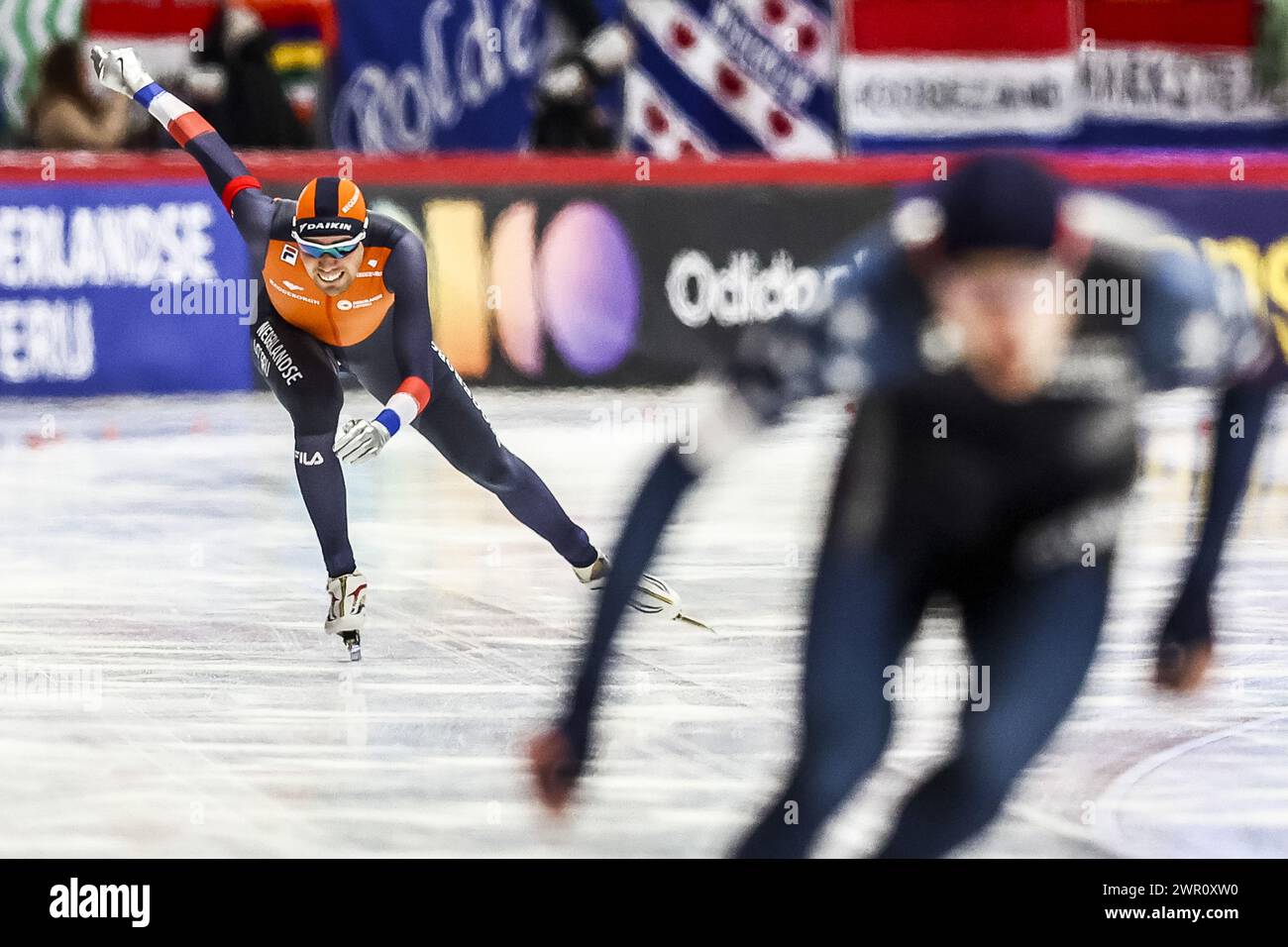 INZELL - Patrick Roest (NED) during the 1500 meters against Jordan ...