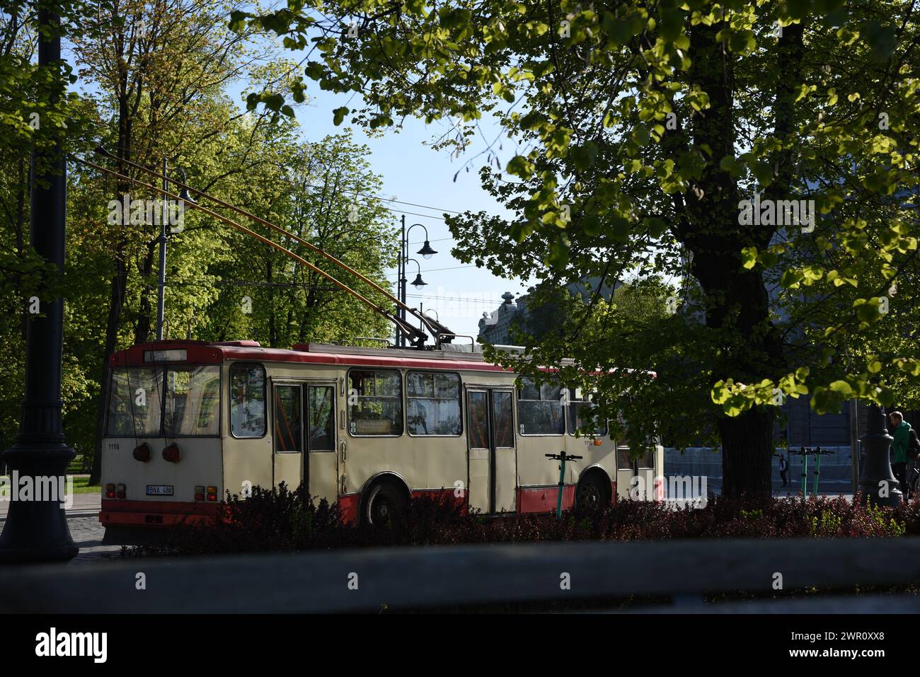 Skoda 14Tr trolleybus Stock Photo - Alamy