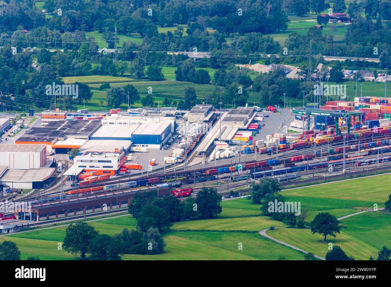 Wolfurt: railway freight yard Wolfort (Terminal Wolfurt, Combi Cargo ...
