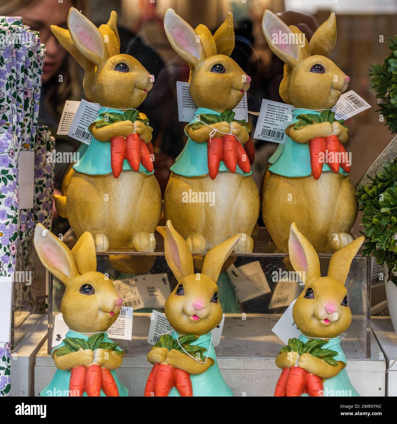 Soho, London UK, March 08 2024, Shop Window Display Of Cute Easter ...