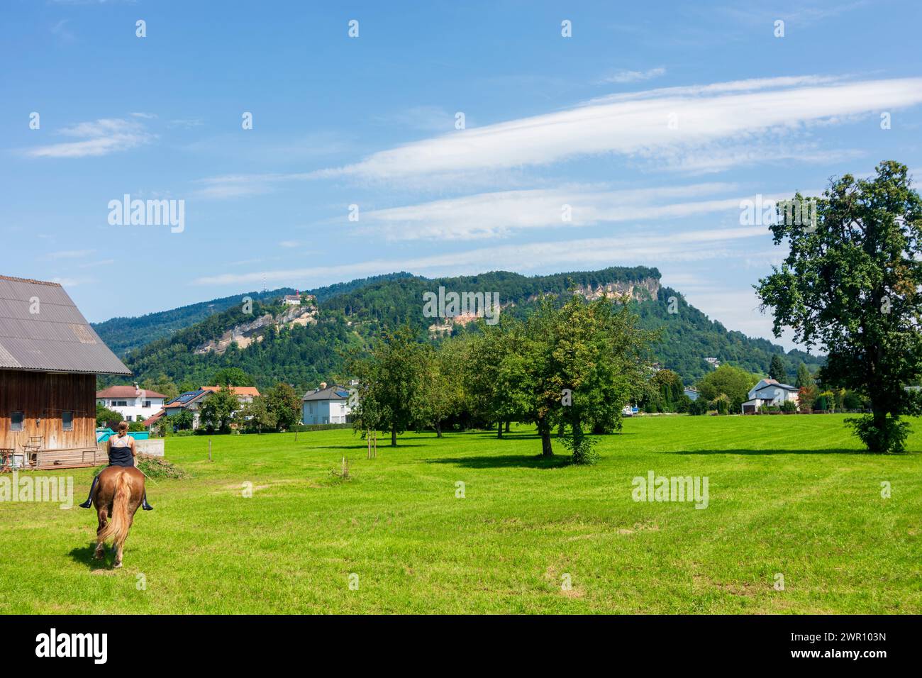 Bregenz: mountain Pfänder, Hohenbregenz Castle, today restaurant ...