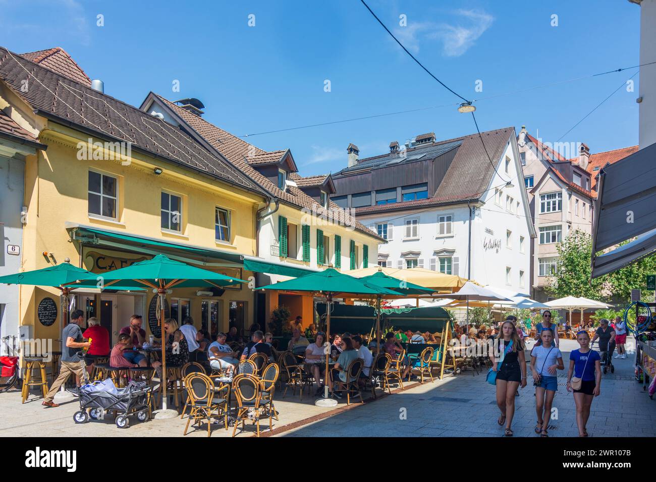 Bregenz: restaurant at street Bahnhofstraße in Bodensee (Lake Constance ...