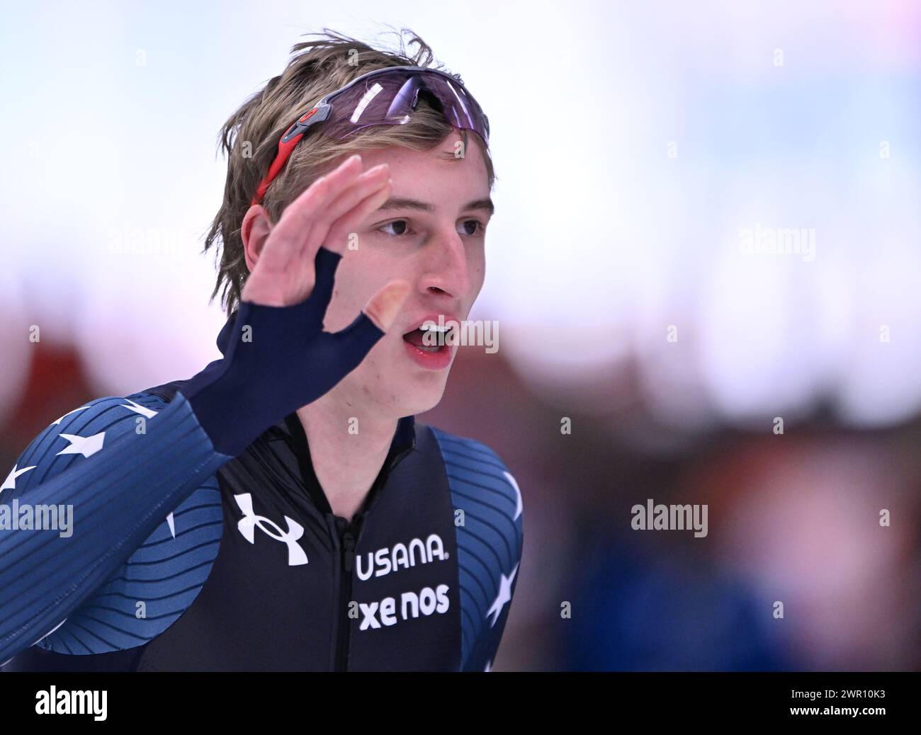 Inzell, Germany. 10th Mar, 2024. Speed skating, men, sprint world ...