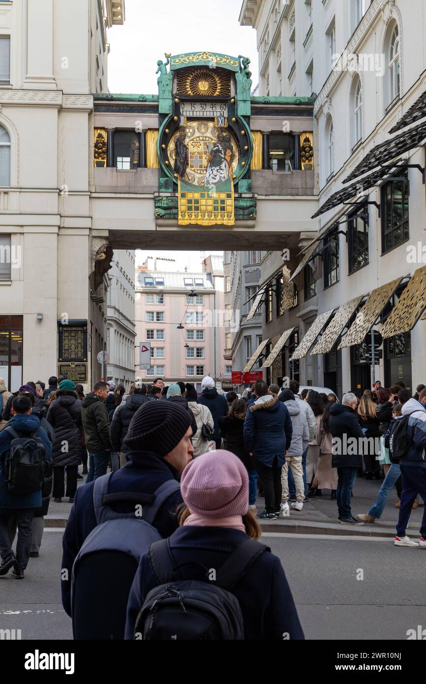 Ankeruhr clock, Vienna, Austria, Europe Stock Photo - Alamy