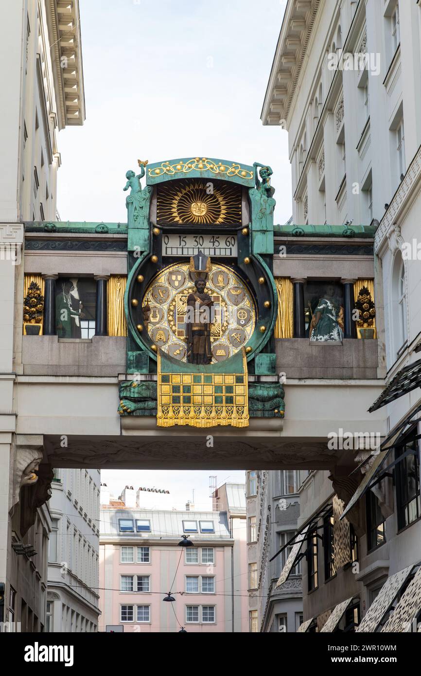 Ankeruhr clock (Anchor clock) ,Vienna, Austria, Europe Stock Photo - Alamy