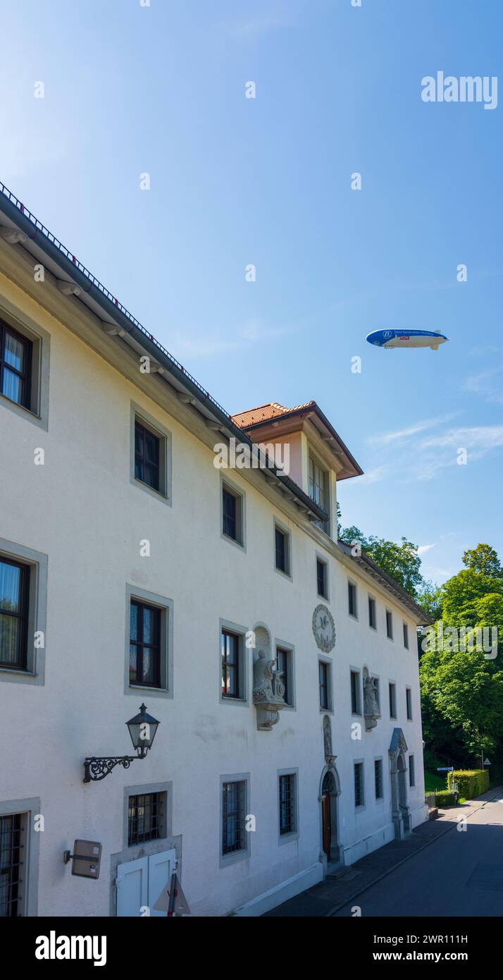 Bregenz: abbey Thalbach, Zeppelin NT helium-filled airship in Bodensee ...