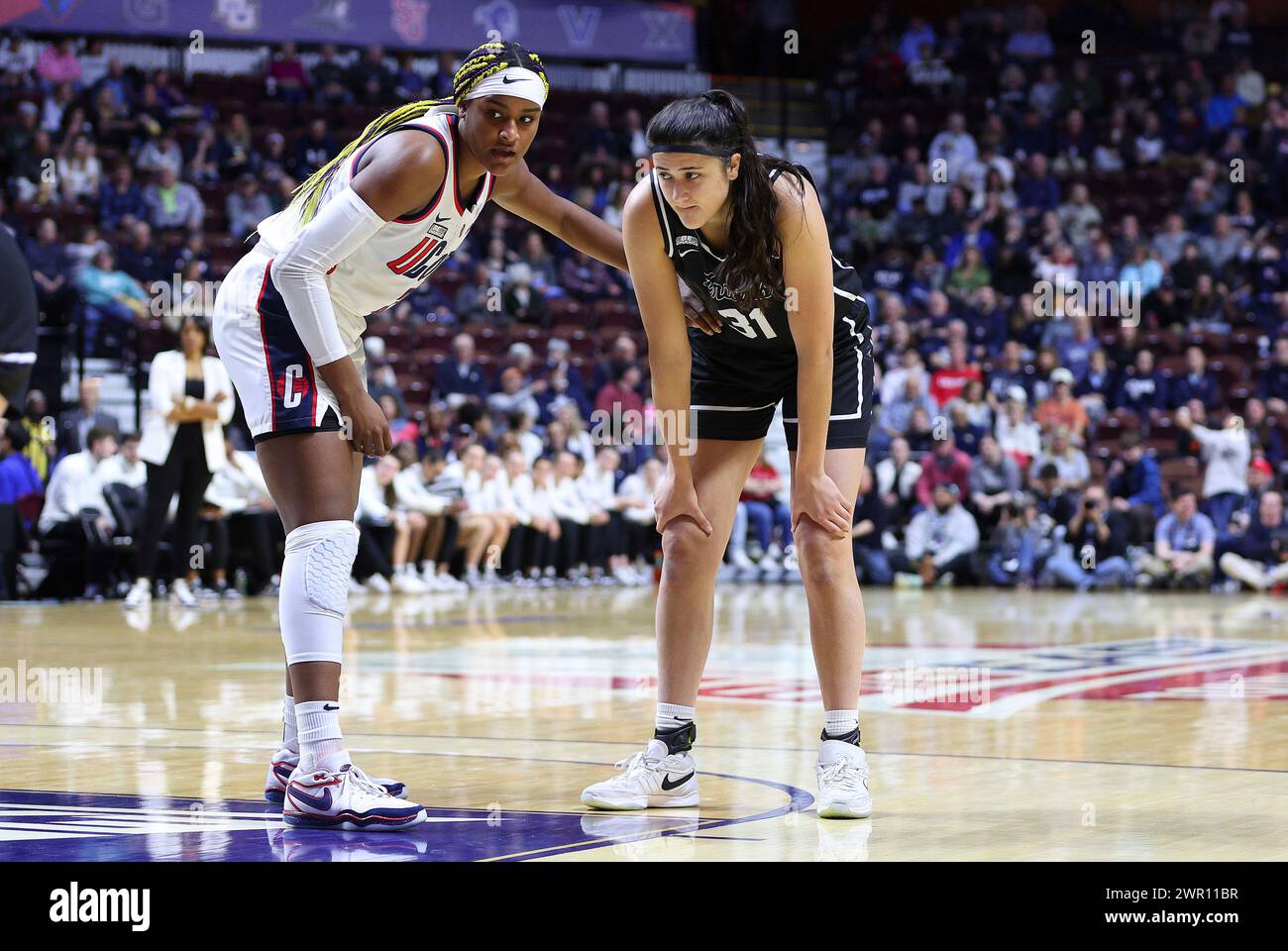 UNCASVILLE, CT - MARCH 09: UConn Huskies forward Aaliyah Edwards (3 ...