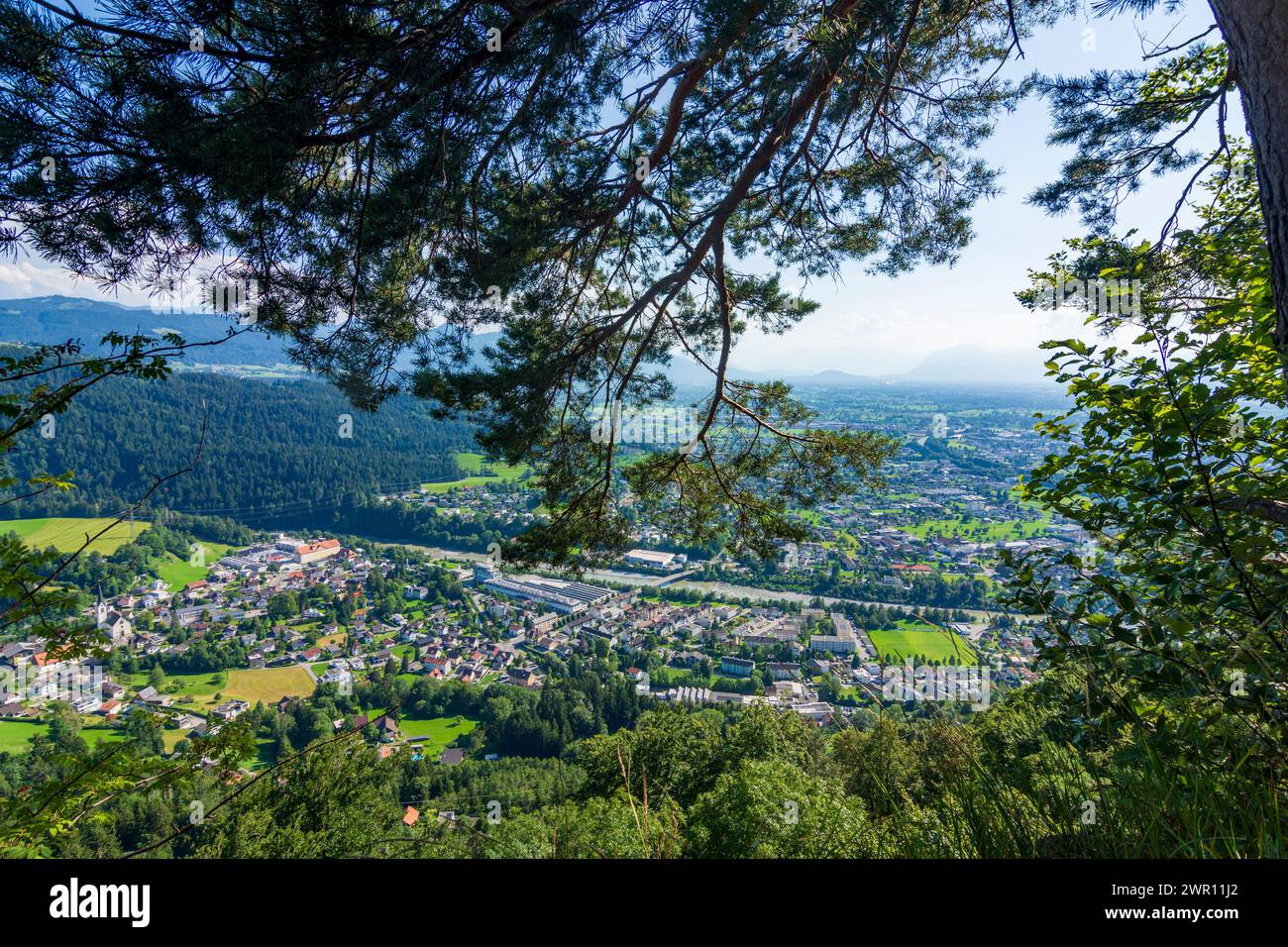 Kennelbach: mountain and viewpoint Känzele (Gebhardsberg), view to ...