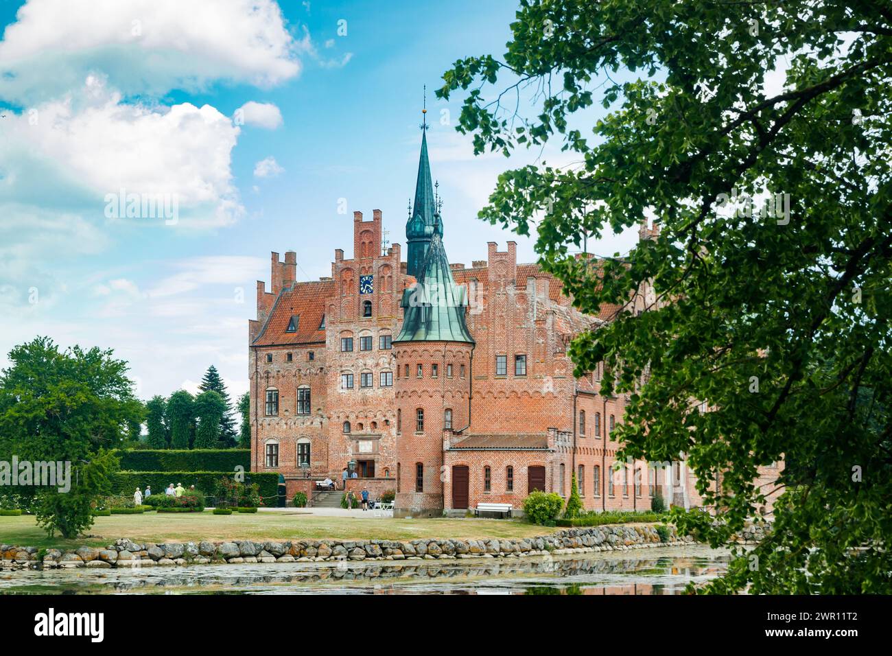 Egeskov castle on Funen island in Denmark Stock Photo - Alamy