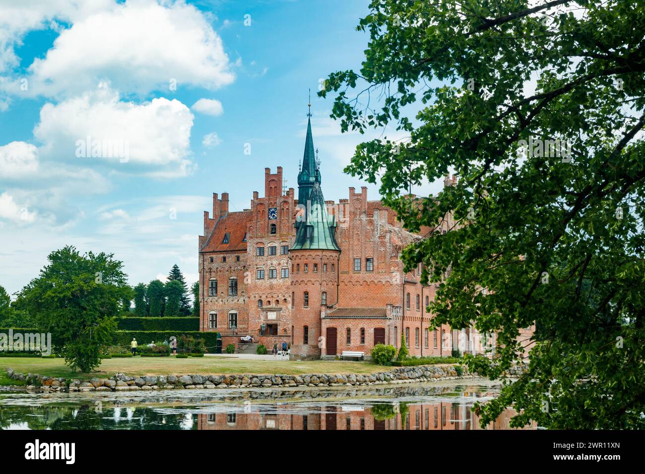 Egeskov castle on Funen island in Denmark Stock Photo - Alamy
