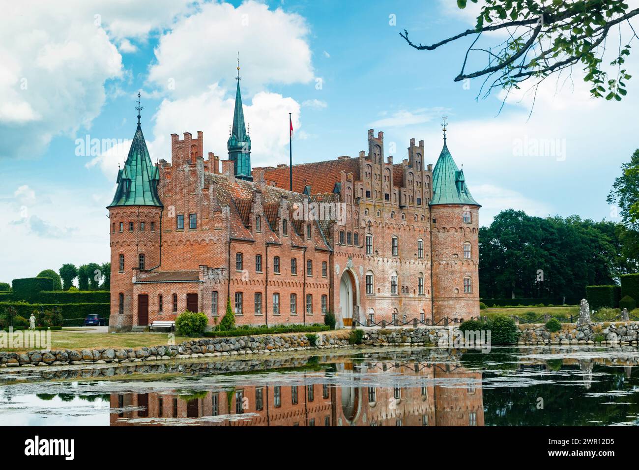 Egeskov castle on Funen island in Denmark Stock Photo - Alamy