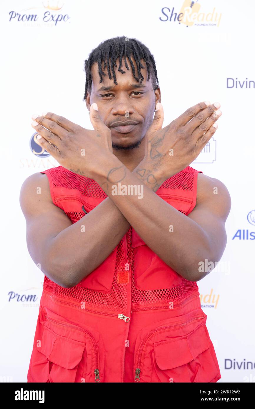 Los Angeles, USA. 09th Mar, 2024. Rapper Charles X attends 2024 Prom ...