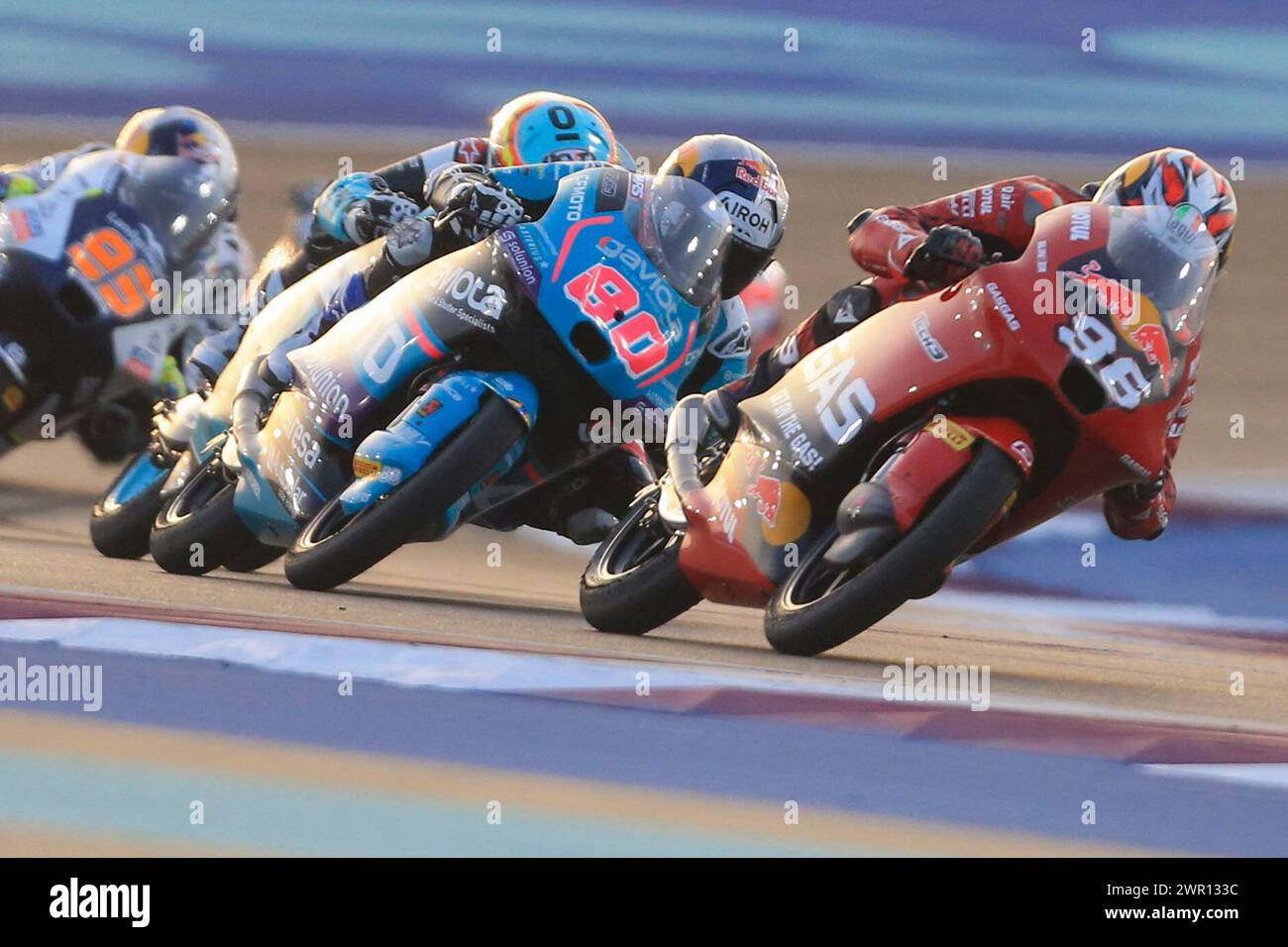 Spain's rider Daniel Holgado of the Red Bull GASGAS Tech3 steers his ...