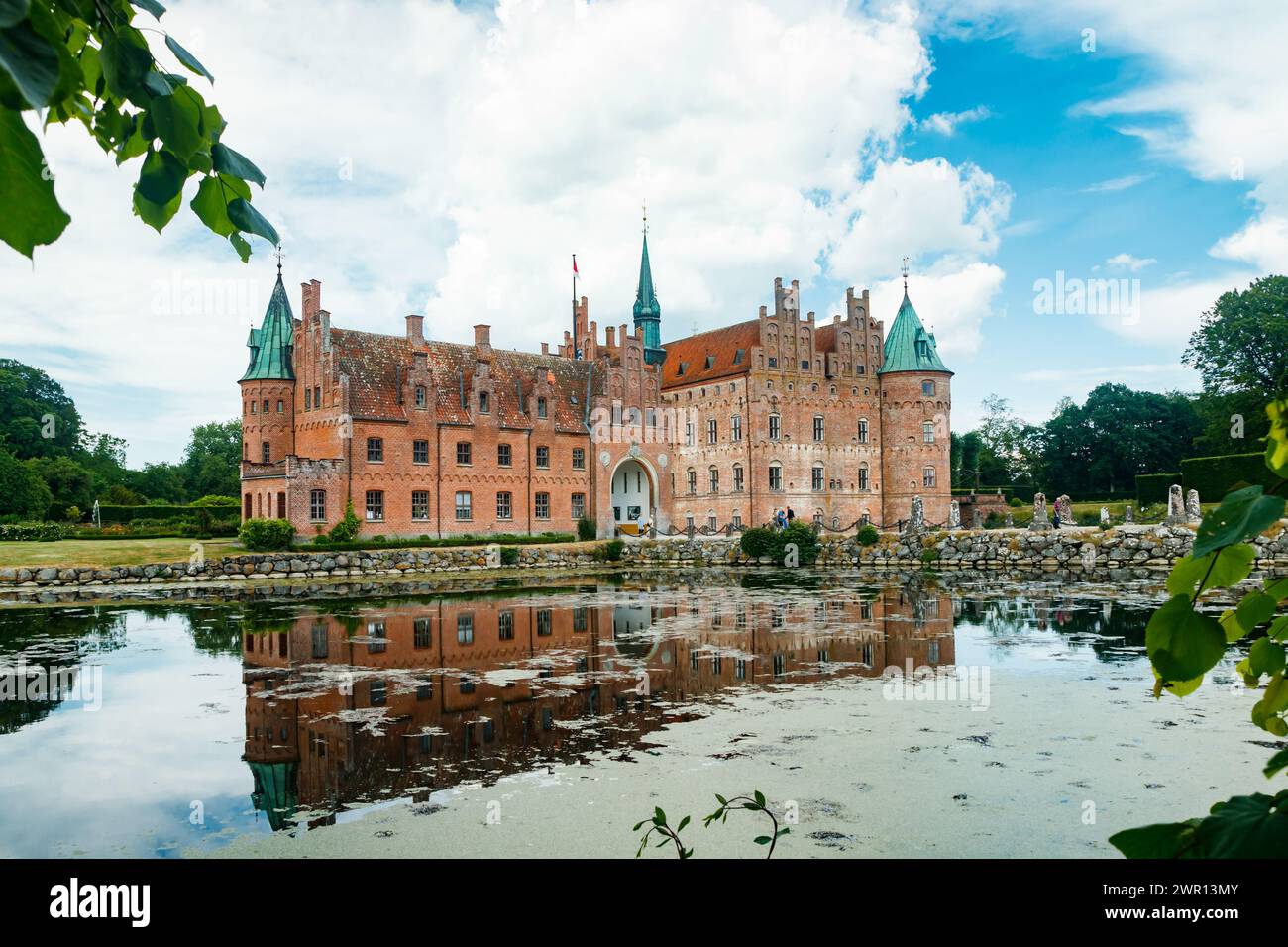 Egeskov castle on Funen island in Denmark Stock Photo - Alamy