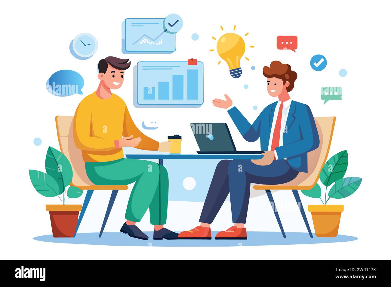 At the beginning of a venture, two entrepreneurs meet with each other ...