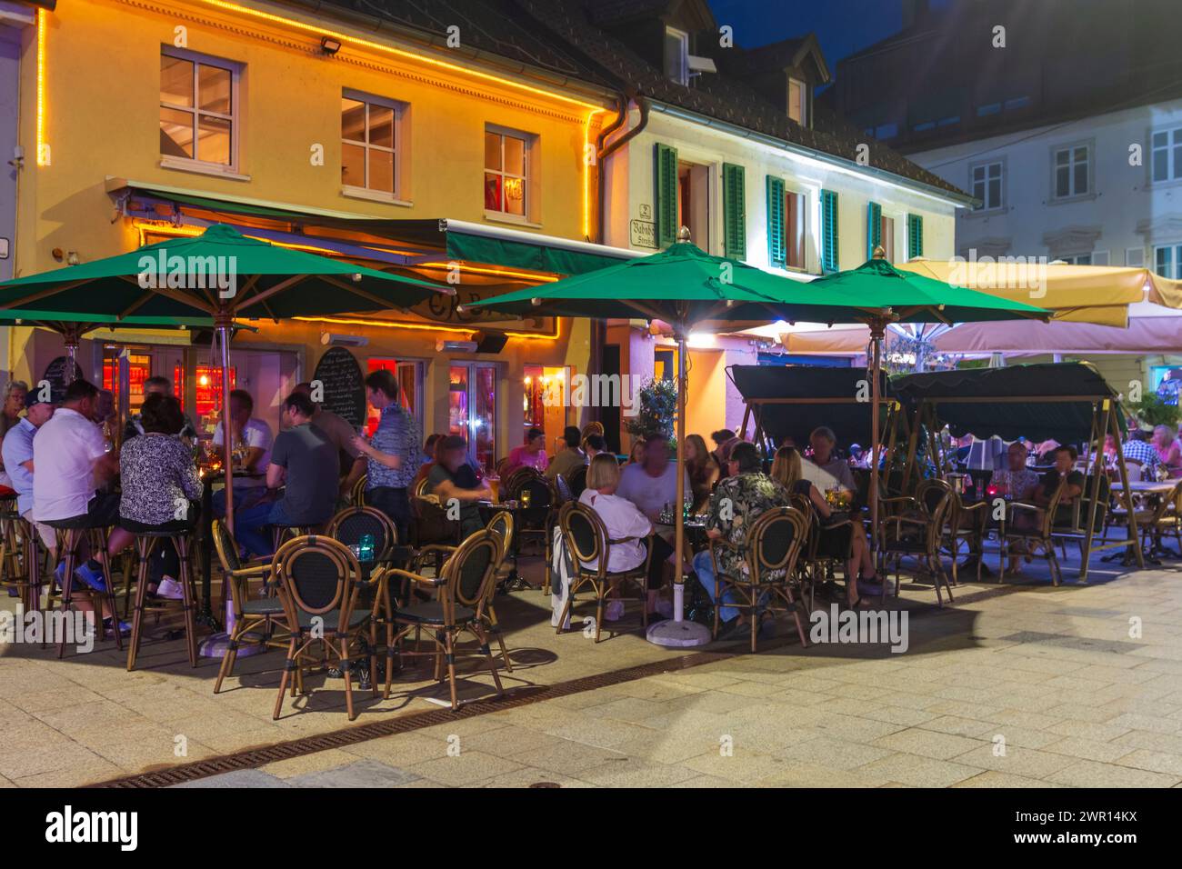 Bregenz: restaurant at street Bahnhofstraße in Bodensee (Lake Constance ...