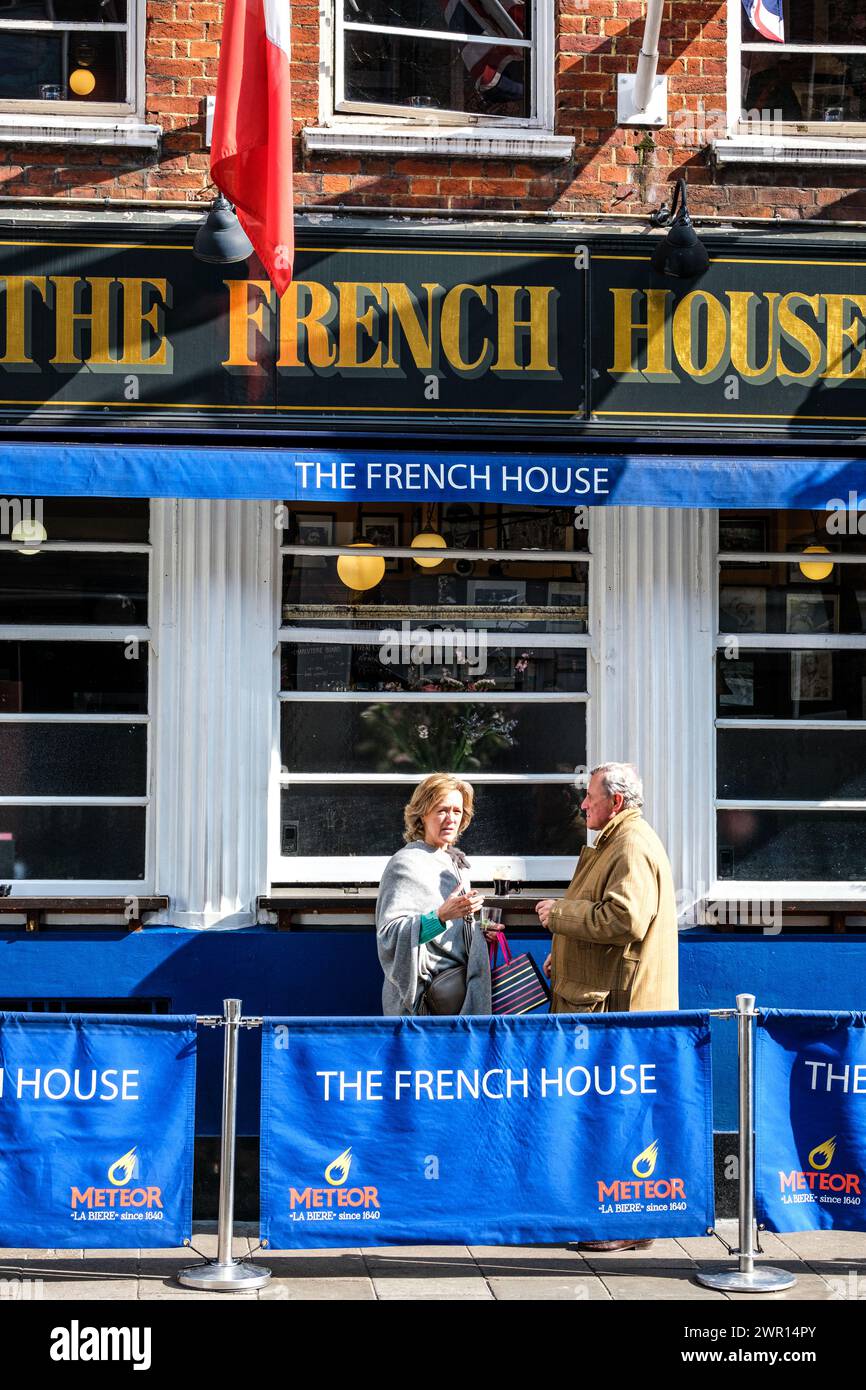 Soho, London UK, March 08 2024, The French House Bar and Restaurant ...