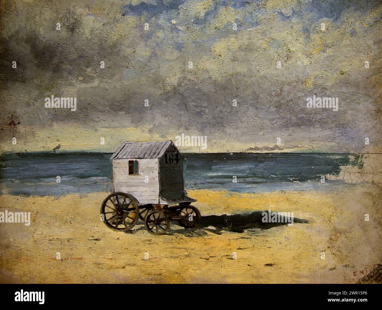 Bathing Hut on the Beach 1876 by James Ensor 1860-1949 Royal Museum of ...