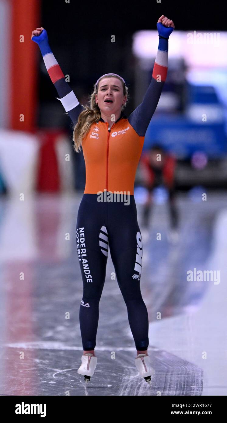 Inzell, Germany. 10th Mar, 2024. Speed skating, women, sprint world ...