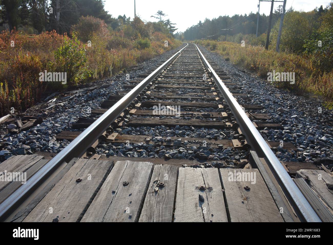 Closeup of old railroad tracks form triangular designs Stock Photo - Alamy