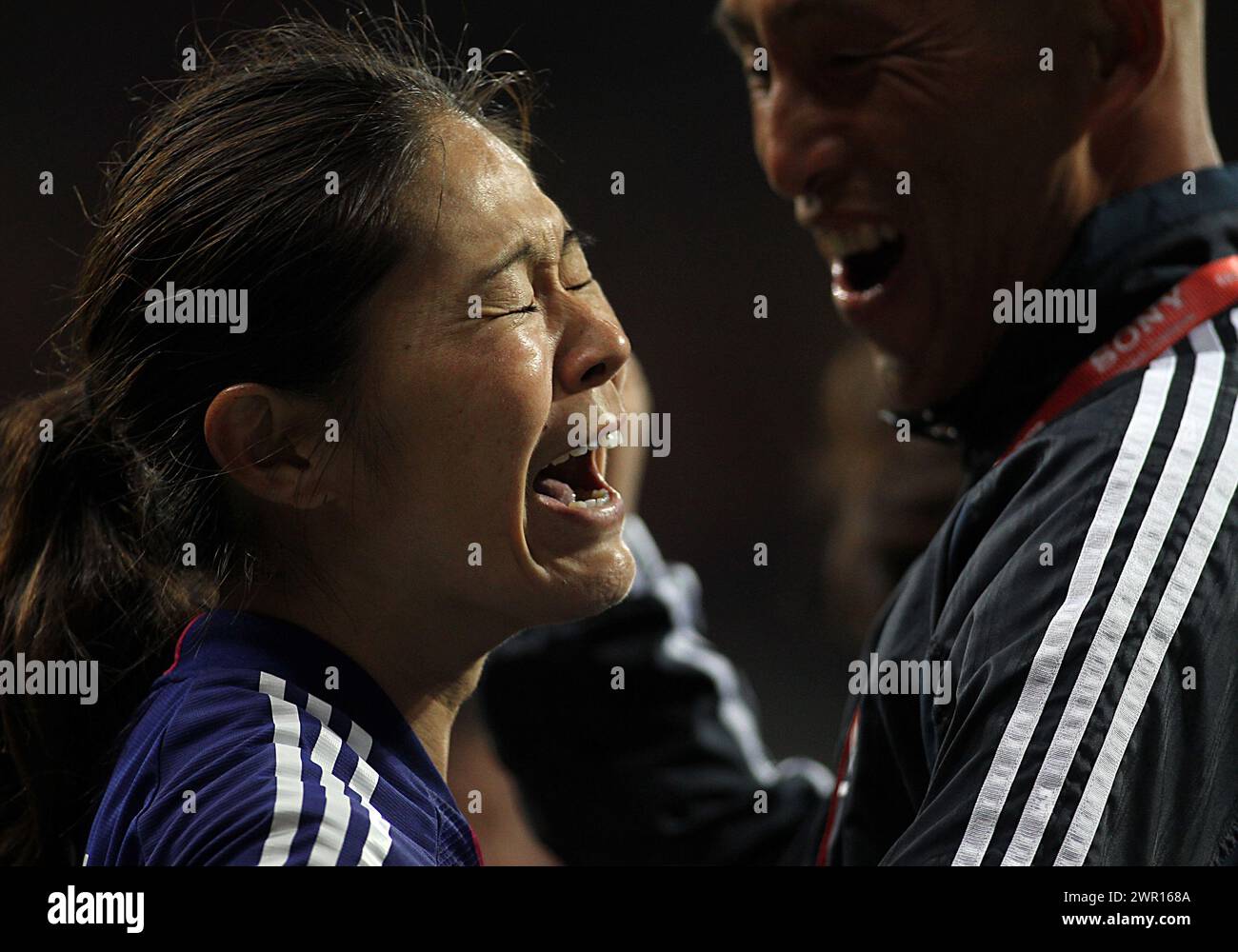 JULY 17 2011: Homare Sawa (10) of the Japan WNT at the end of the final ...