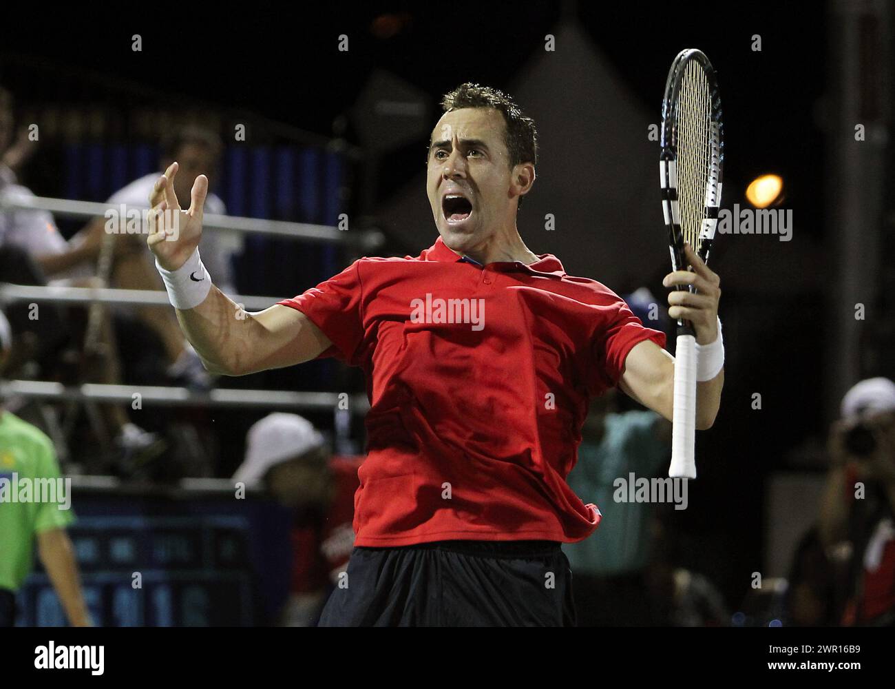 JULY 12 2012: Bobby Reynolds of the Washington Kastles wins his singles ...